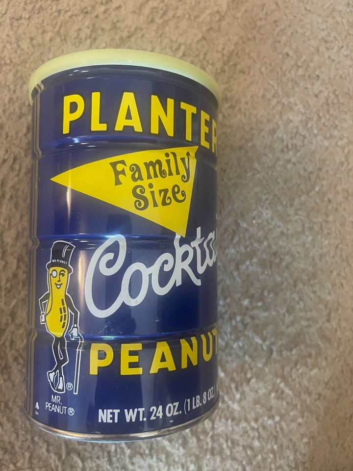 Planters Cocktail Peanuts Tin "Family Size" 24 oz. | eBay
