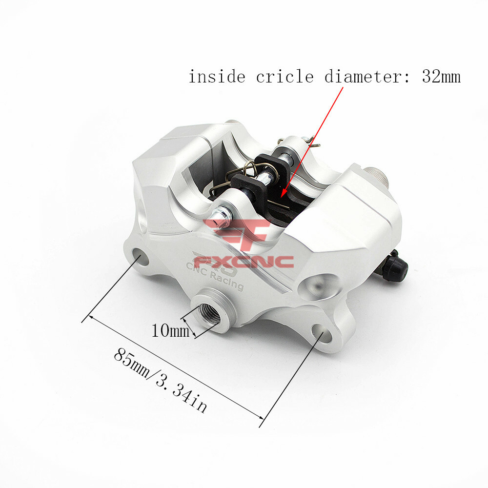 1X CNC Rear Brake Caliper Pump Cylinder 2 Piston 32mm Universal ...