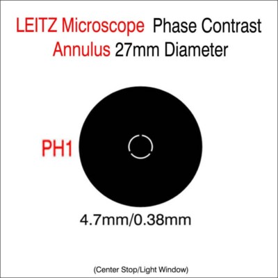 27mm Phase Contrast PH1 Ring for Leitz Microscope Retrofit Compatible ...