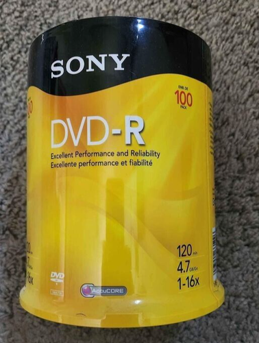 NOS Sony DVD-R 4.7GB 120 min. 100 pack CD Unopened Still Sealed | eBay