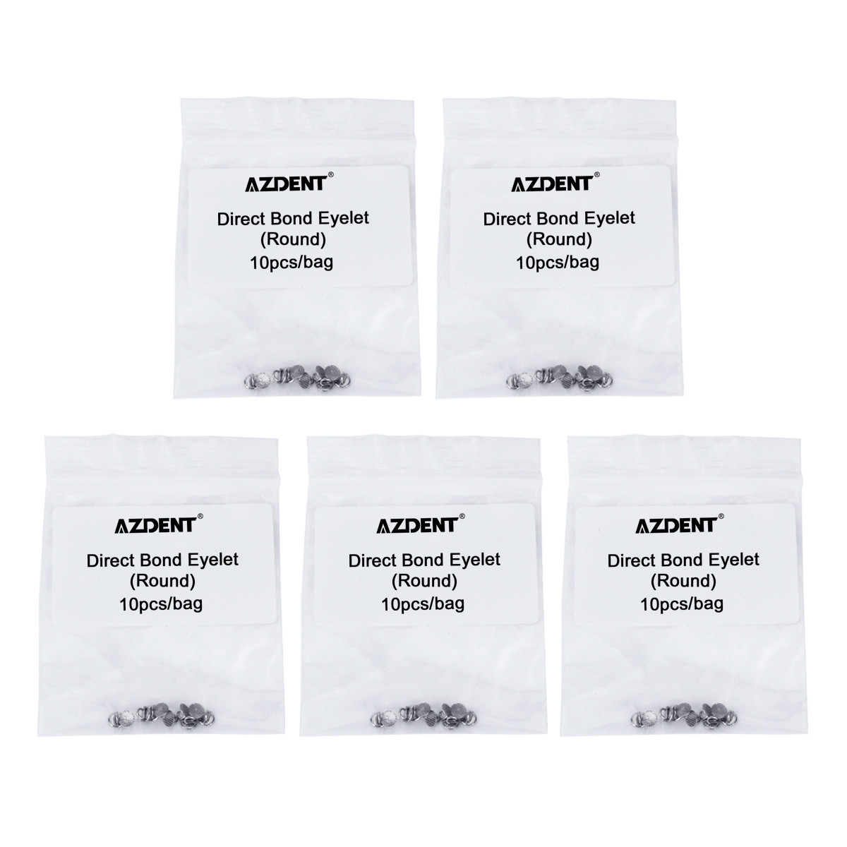 10pcs Dental Ortho Direct Bond Eyelets Round Crimpable Hook Lingual ...