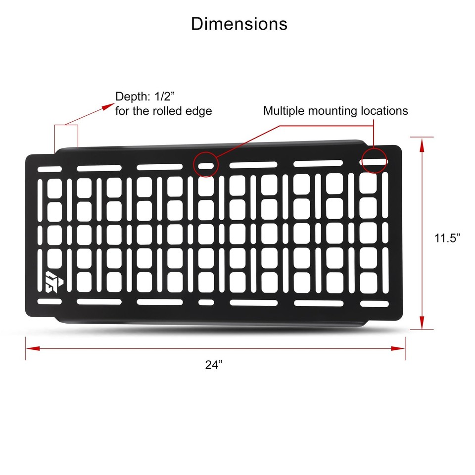 Tusk Universal Aluminum MOLLE Panel Durable Mounting Accessory for UTV ...