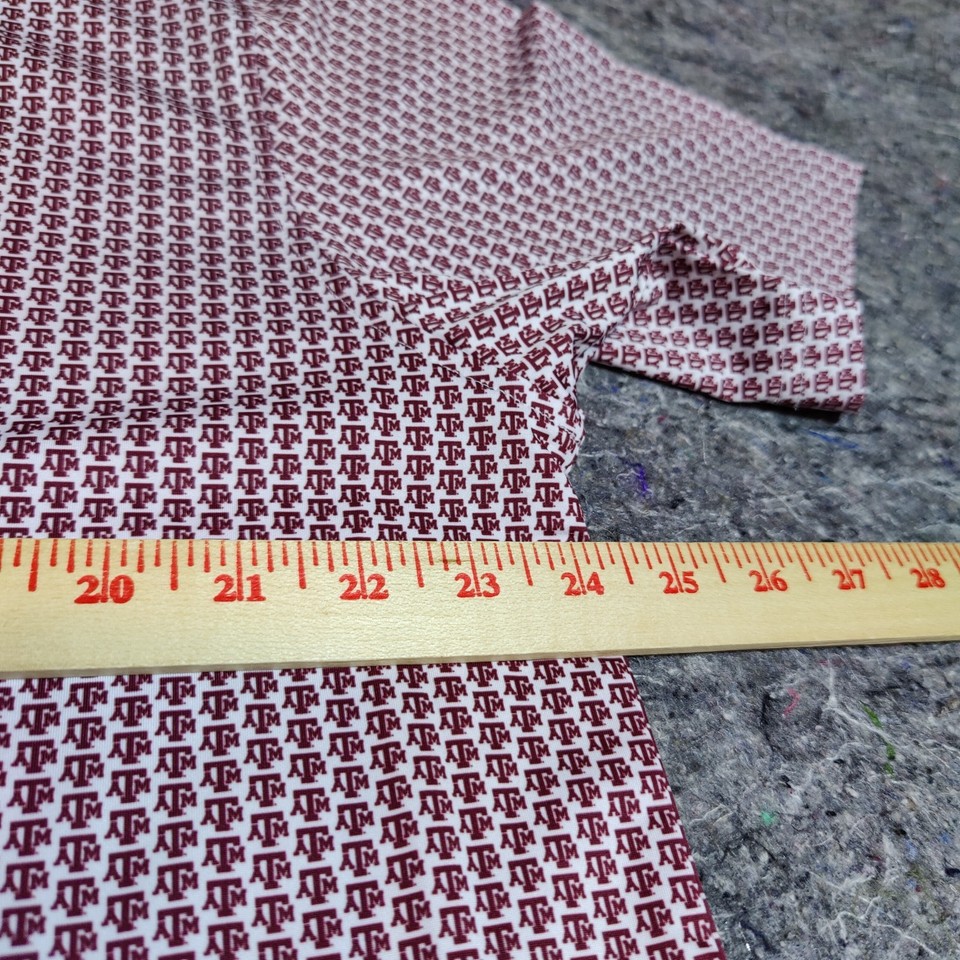 Rhoback Mens Performance Polo Texas A&M Aggies Print Size XL Short ...