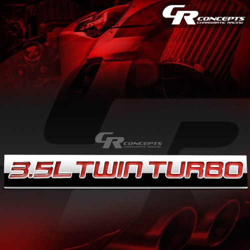 3M TAPE ON METAL EMBLEM DECAL LOGO TRIM BADGE POLISH RED 3.5L 3.5 L ...