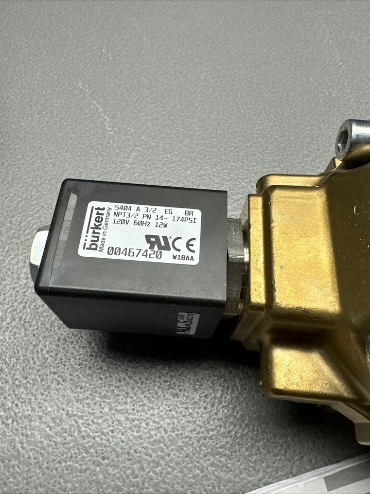 BURKERT TYPE 5404 SOLENOID VALVE D-74653 INGELFINGER | eBay