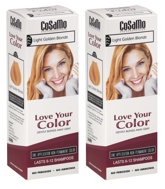 CoSaMo Hair Color #772 Light Golden Blonde, Compares to Loving Care #72 ...