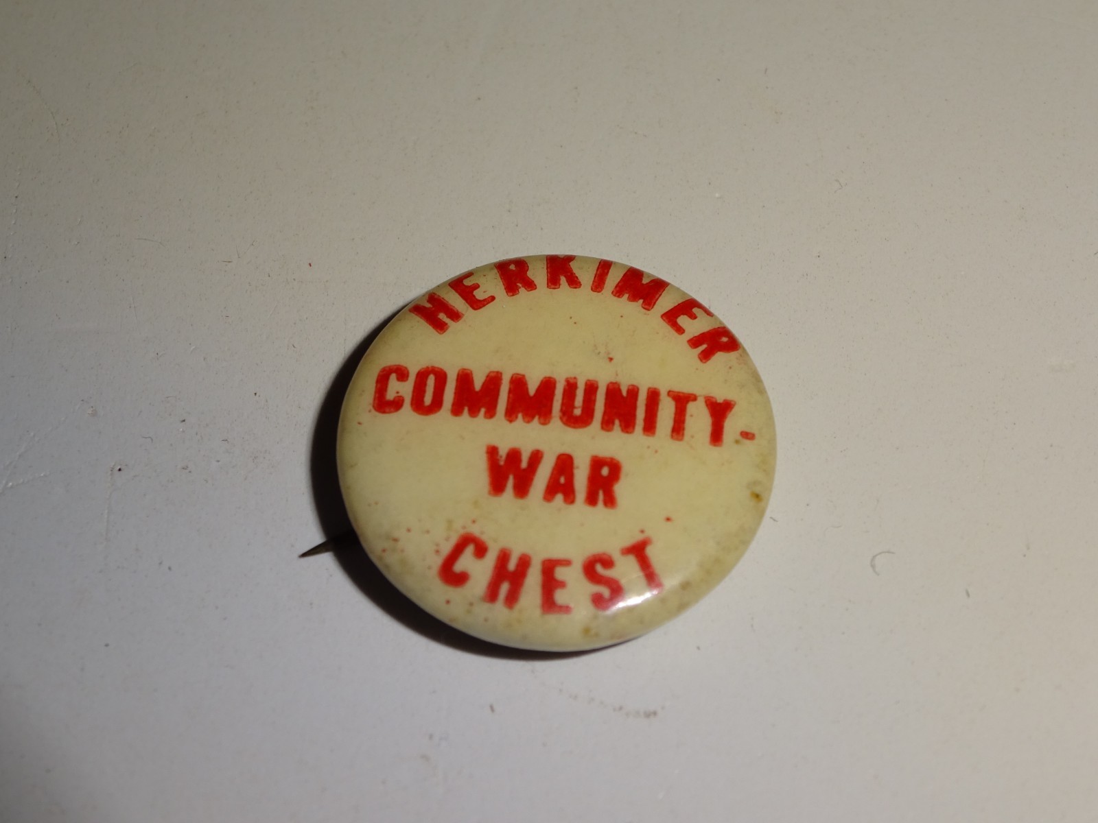 vintage Herkimer NY Community War Chest pinback 3/4" | eBay