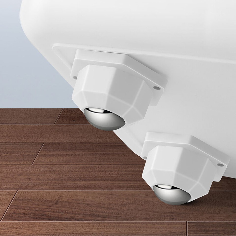 4pcs Caster Wheels Sticky Roller Wheel for Small Furnitures (White ...