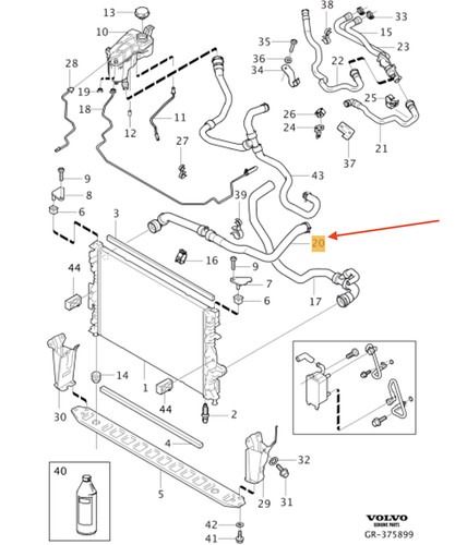 VOLVO+S60+II+RADIATOR+HOSE+UPPER+32249281+GENUINE | Compra online en eBay