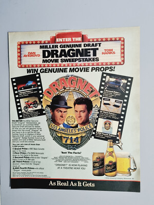 Dragnet Dan Aykroyd Tom Hanks Vintage Magazine Advert Original 80S | eBay