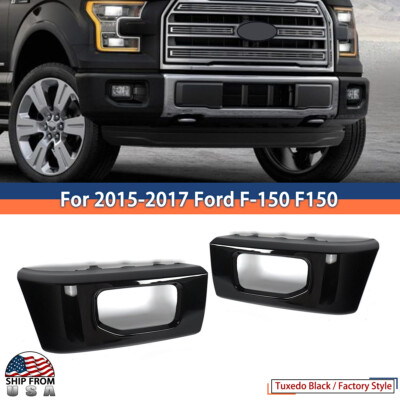 For 2015-2017 Ford F-150 F150 Tuxedo Black Front Bumper Face Bar End ...