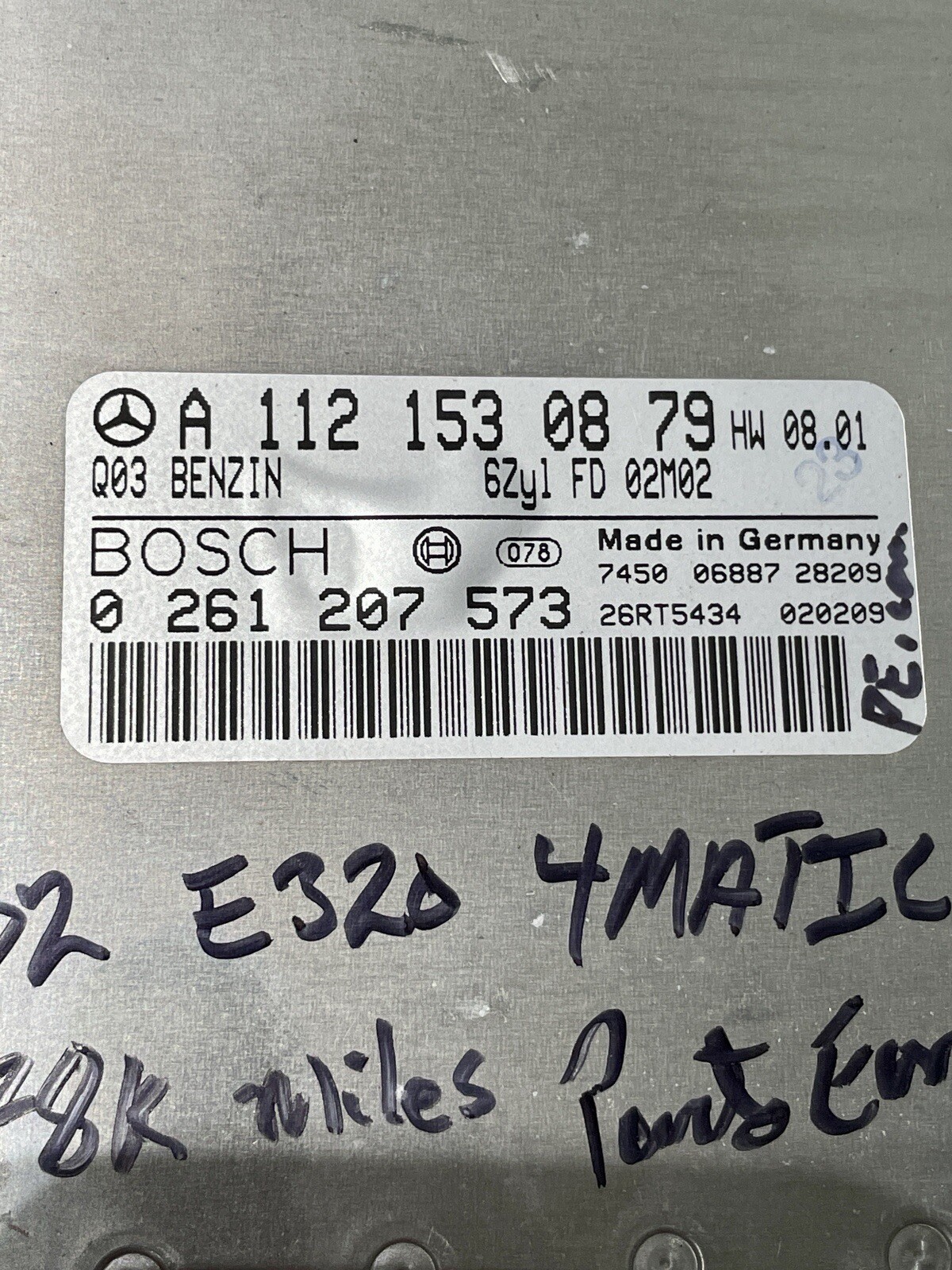 01-05 Chrysler Crossfire /Mercedes W163 ML320 E320 CLK320 ECU ECM Bosch ...