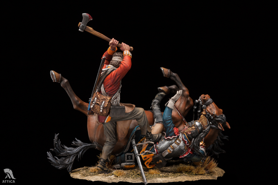 British lumberjack vs French Cuirassier 54mm Painted Toy Soldier Pre ...