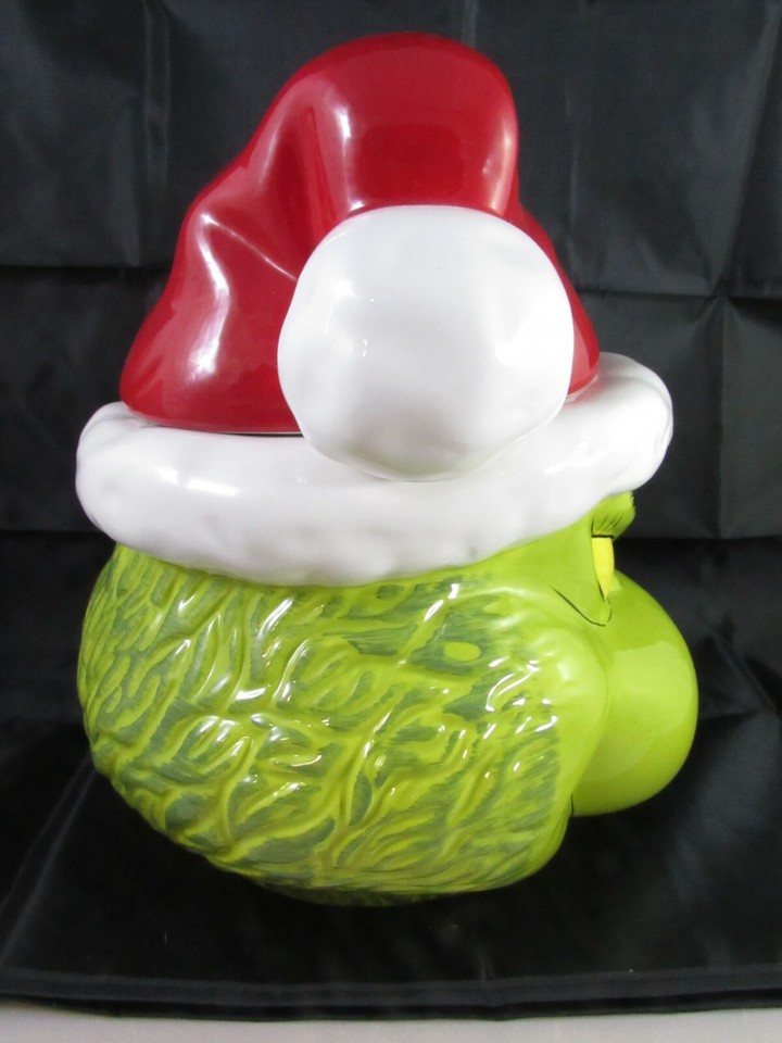Dr Seuss The Grinch Cookie Jar Canister Brand New Christmas Ceramic ...