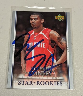 Mike Conley Rookie Autographed Timberwolves Basketball Card Grizzlies ...