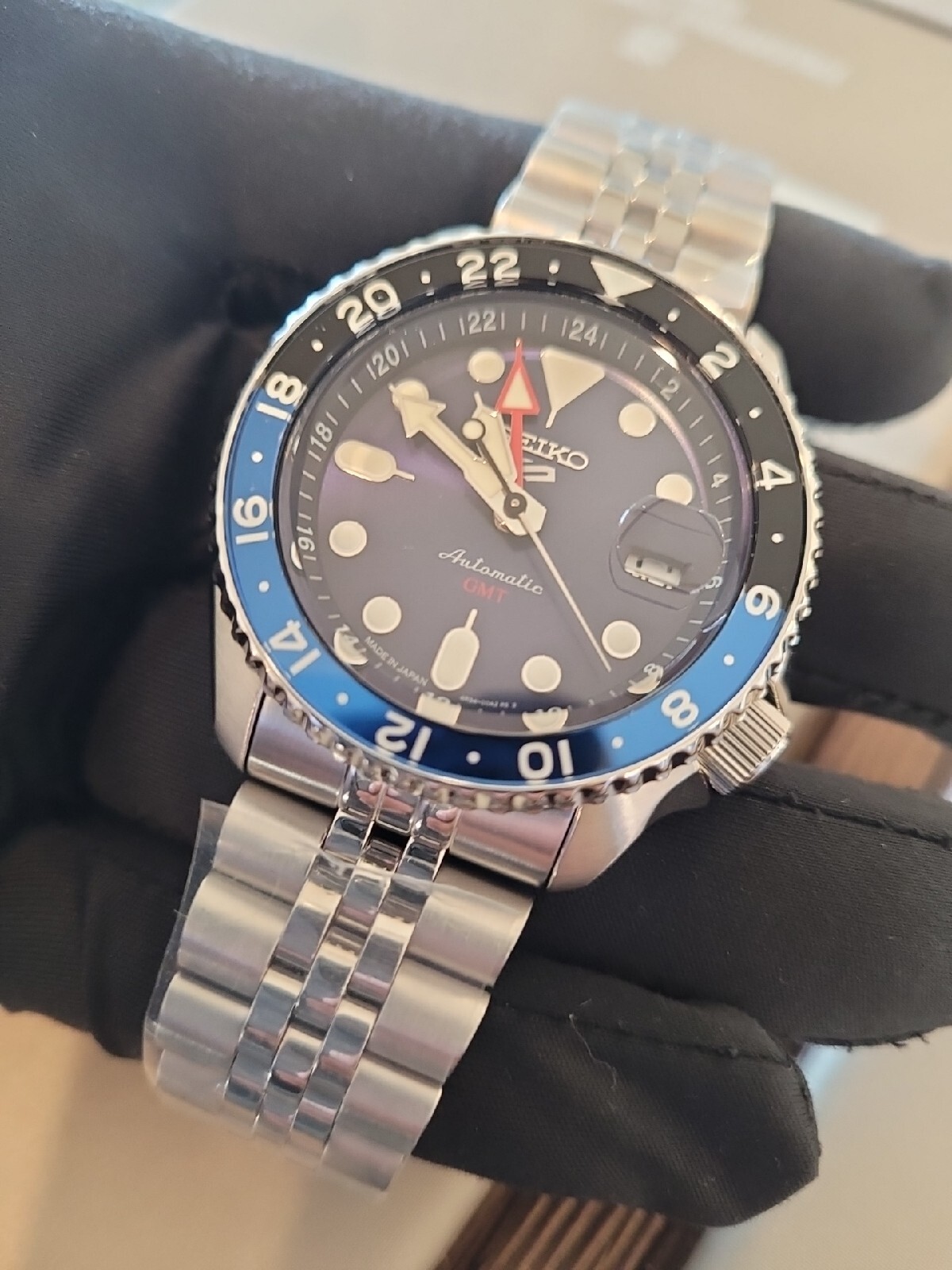 Seiko 5 Sports GMT Series Automatic Blue Dial Stainless Steel Men’s ...