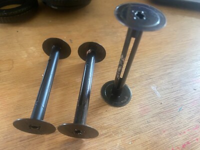 3x Metal 620 Roll Take-Up Empty Film Spools respool 120 film kodak agfa ...