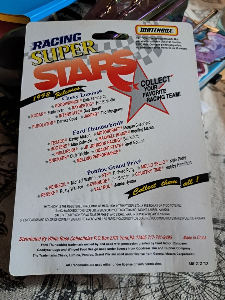 White Rose Collectibles Matchbox Racing Super Stars 21 Citgo Car 1992 ...