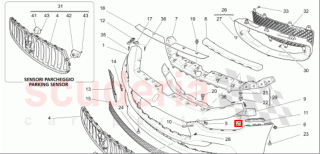 Maserati 670004458 LH Center Pillar Bracket - fits Ghibli - Genuine OE ...
