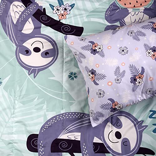 Toddler Bedding Set Sloth 2 Piece Set Fits Standard Infant Mattress ...
