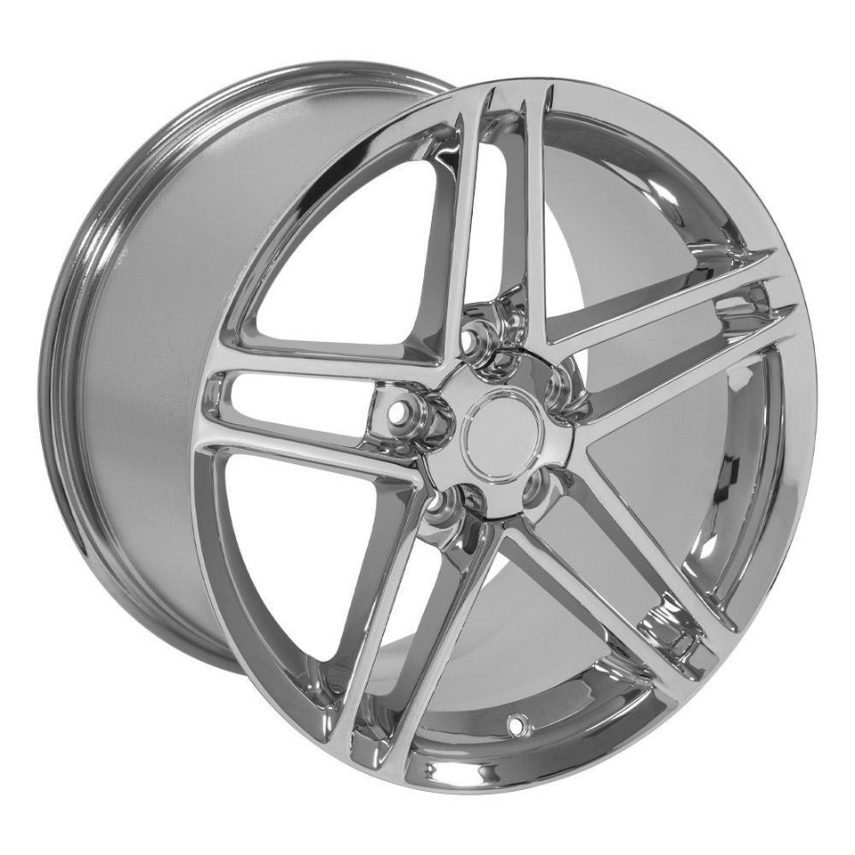 Set(4) Chrome 18 inch Staggered 5x120.65 Wheels Fit C4 & C5 Corvette ...