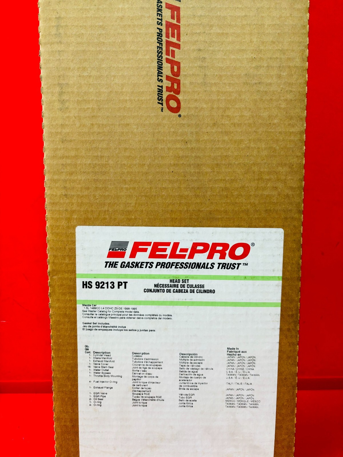 Engine Head Gasket Set Fel-Pro HS 9213 PT fit 95-98 Mazda Protege 1.5L ...