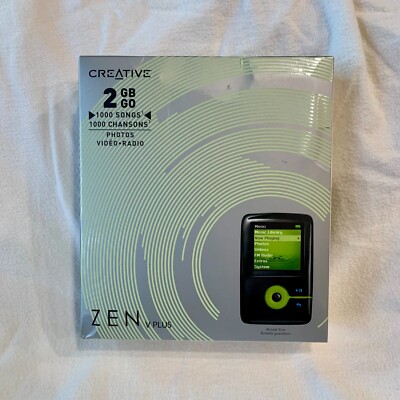 Creative Zen V Plus 2GB, NEW IN SEALED BOX, Digital Media Player Black and Green | eBay