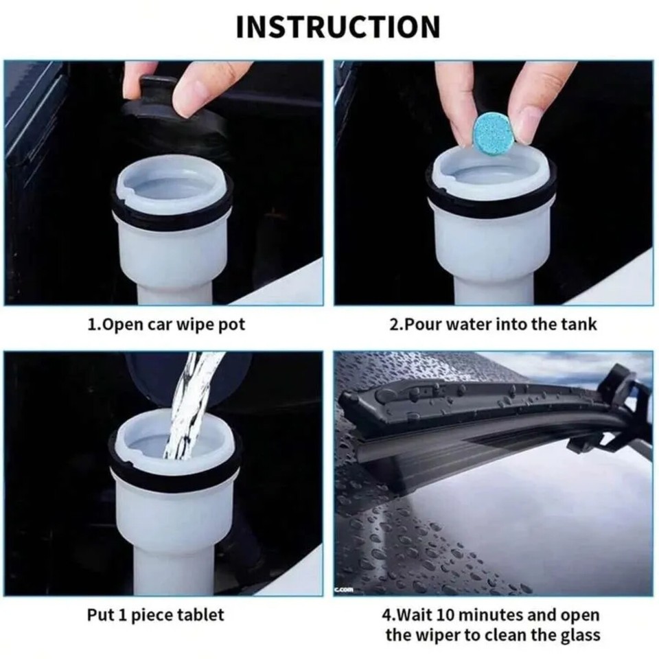 100x SCREEN WASH WINDSCREEN FLUID TABLETS TAB SCREENWASH CHEAPEST UK ...