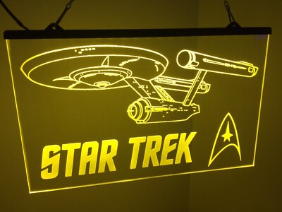 Star Trek Led Light Sign Display Game Room Bedroom Sign 8”x12” | eBay