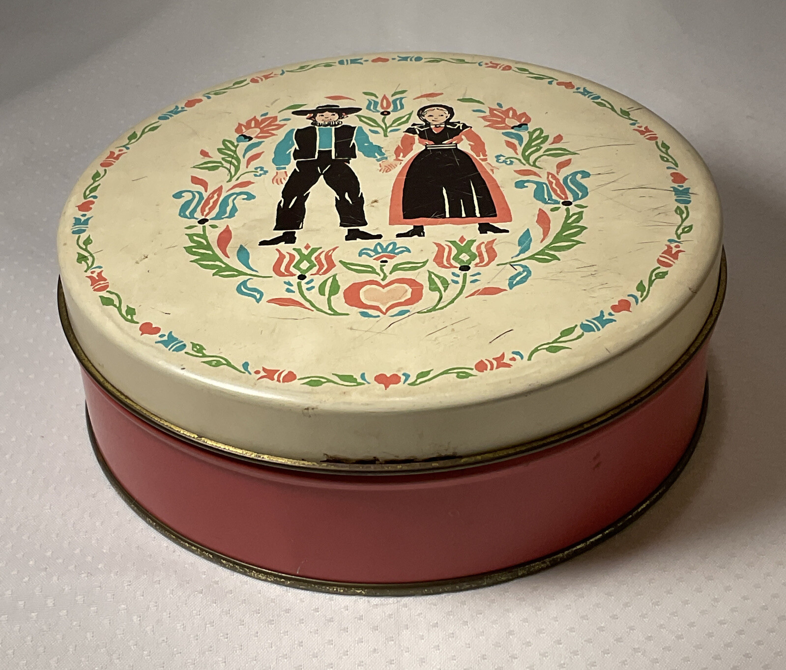 Vintage Amish Couple 6" Round Tin Katherine Beecher Buttermints | eBay