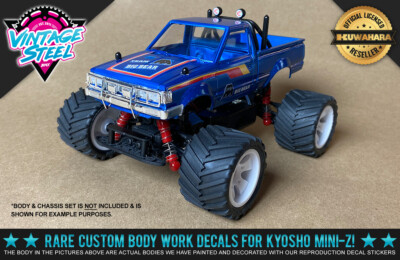 Kyosho Mini-Z Marui "BIG BEAR" Repro 1/24 R/C Body Decals - Blue - MB01 ...