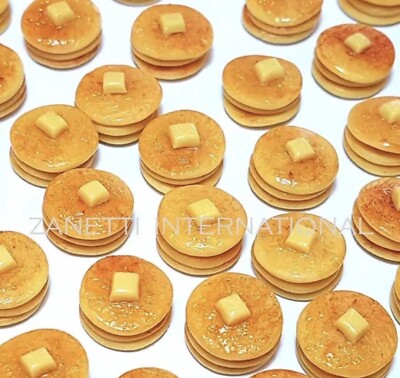 Barbi Dollhouse Miniature Food Mini Pancakes Triple Stack Breakfast Lot ...