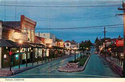 Postcard California Folsom Street View Sutter Club Night View ...