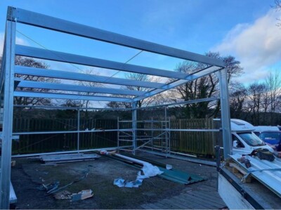 Premium Steel Car Port: Frame-Only Building Kits, Cold Rolled (Model ...