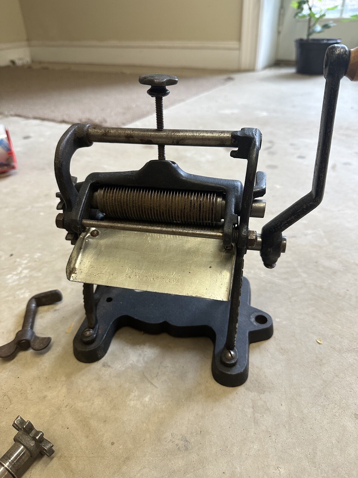 Antique Pasta Machine Cast Iron Vintage Hand Crank | eBay