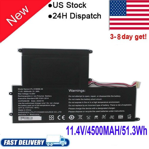 UTL-516698-3S Battery For Evoo ECV156-1 ECV156-2 EVC156-1BK EVC156-2BK ...