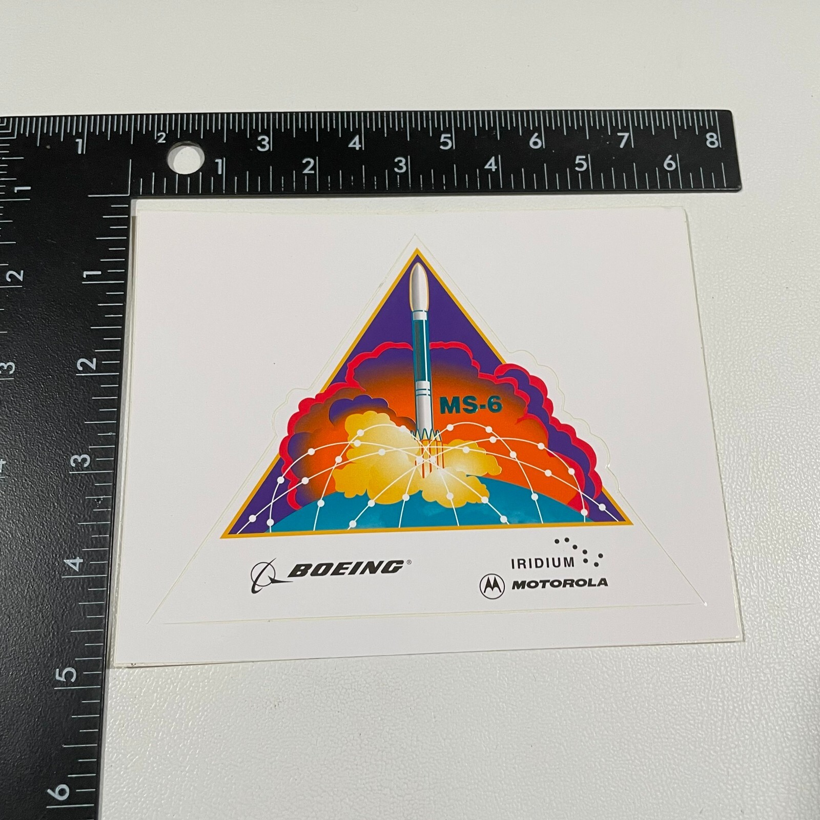 BOEING MOTOROLA IRIDIUM Mission MS-6 Satellite Sticker Decal (Delta II ...