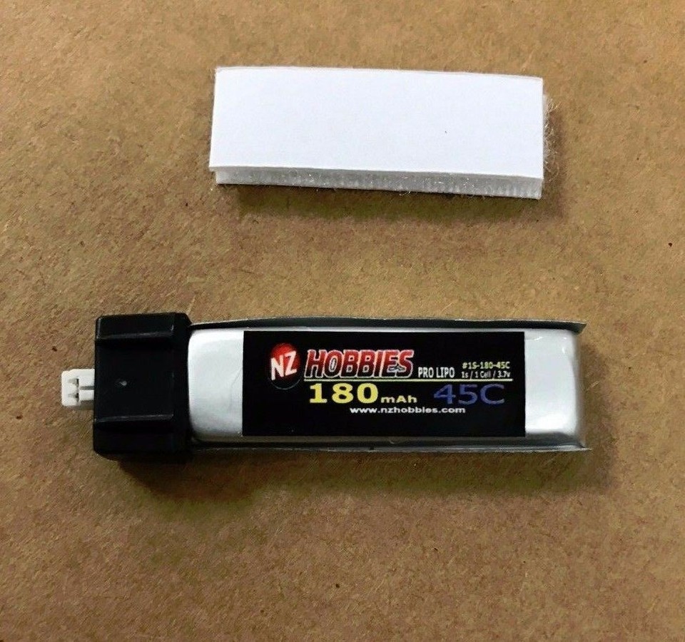 NZHOBBIES 1S 3.7V 180Mah 45C Lipo Battery (4) : HobbyZone Sport Cub S ...
