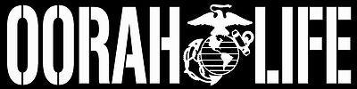 OoRah Life Vinyl Decal United States Marine Corps USMC Sticker Car ...