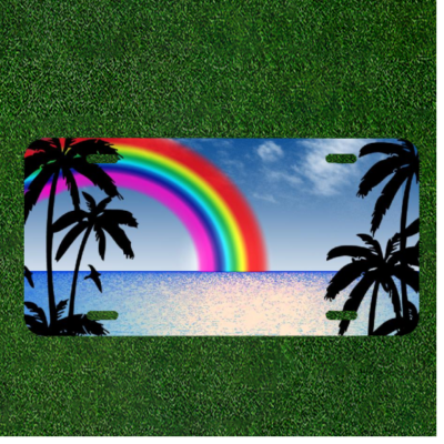 Custom Personalized License Plate Car Tag Design With Blue Ocean And ...