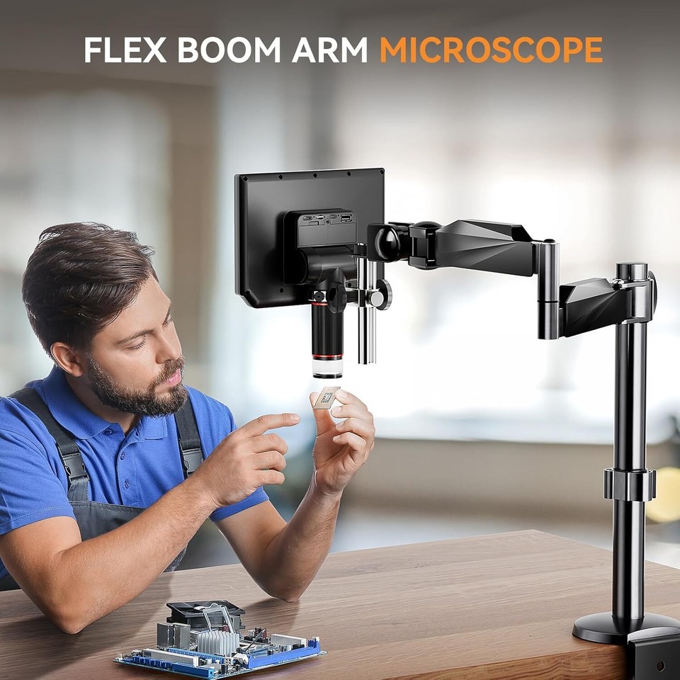 360 Flexible Microscope Boom Stand Bracket Flex Arm fr TOMLOV Digital ...