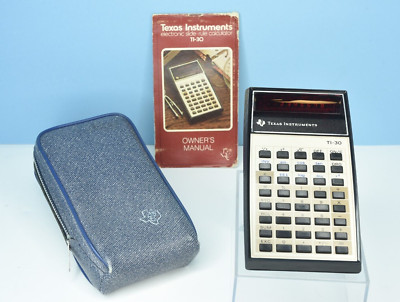 🔵 Vintage Texas Instruments TI-30 Calculator Tested WORKING 1970s Red ...