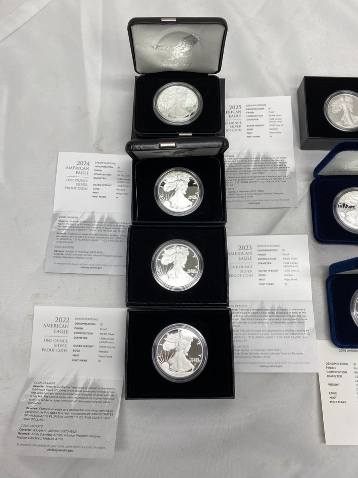 US Silver Eagle West Point Proof Sets 2019-2025 | eBay