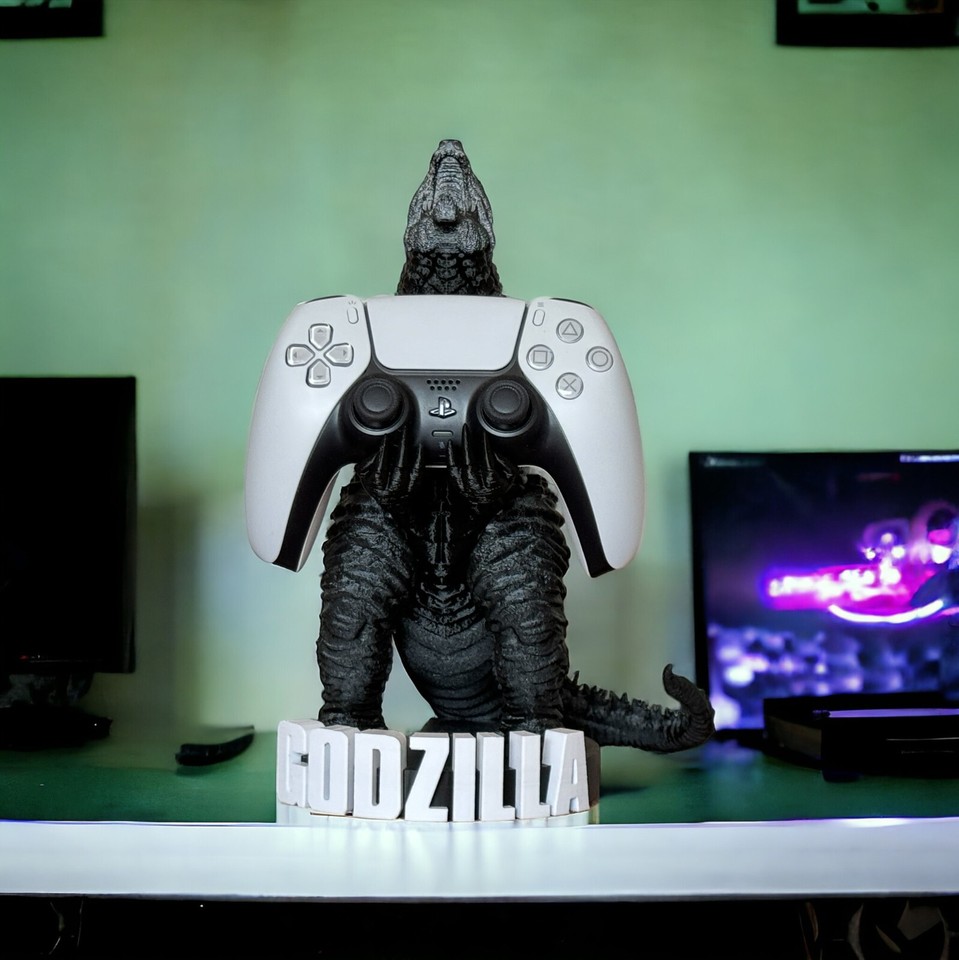 Godzilla Gaming Controller Stand Holder - Desk Organizer Kaiju Gift for ...