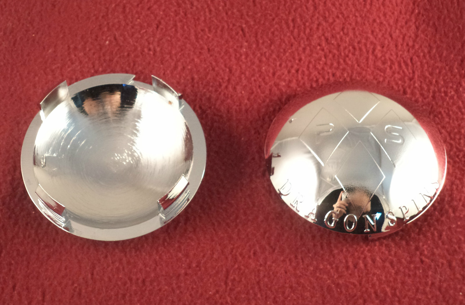 PS Dragon Spins Wheels Chrome Custom Wheel Center Caps Set of Two (2 ...