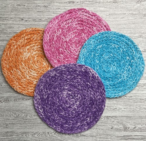 4 Handmade Dollhouse Miniature round Rugs Carpet 1:12 Scale *lot A* | eBay