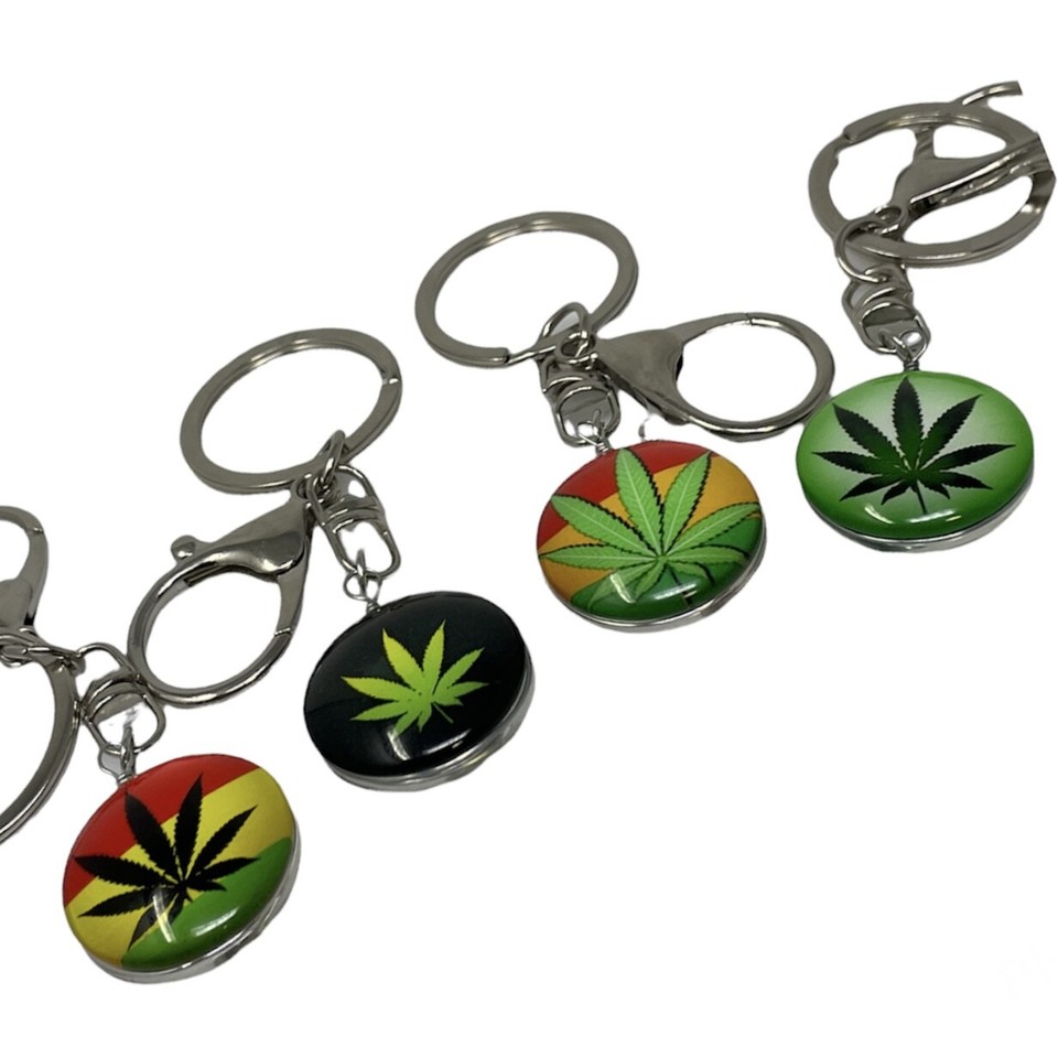Rasta Weed Cannabis Kush Smokers 420 Key Chain Pot key Chain Land yard ...