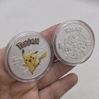 8PCS Medal Anime Collectible Silver Commemorative Coin Souvenir Pokemon ...