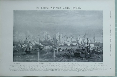 1897 PRINT FATSHAN CREEK SINKING OF COMMODORE KEPPELS GIG ~ 2nd WAR ...