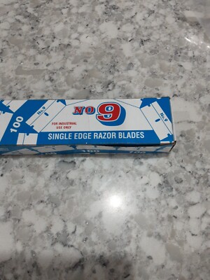 100 USA Single Edge Razor Blades Box Cutter Scraper Tool Sharp No 9 ...